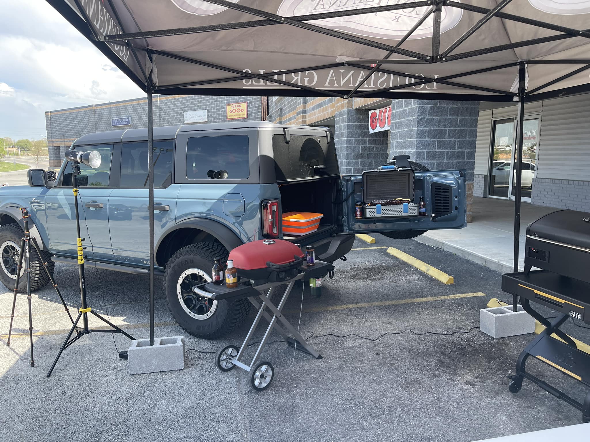 My 2022 Badland Bronco is setup for a video shoot on tailgating smoking ...